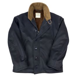 Chrysalis N1 Deck Jacket - Wool Loden with Full Alpaca Lining - Navy ...
