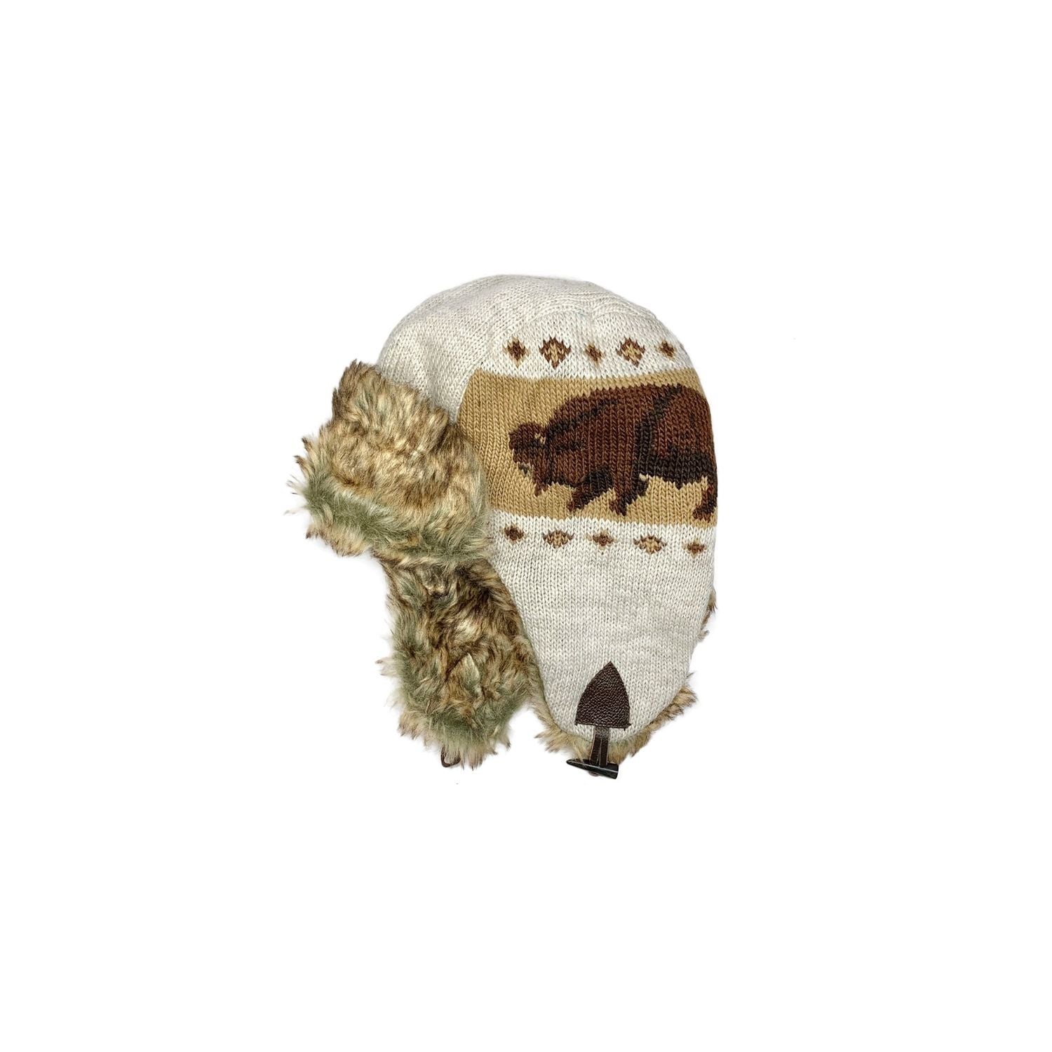 Buffalo Wool Knit Bomber Hat - Tan | Men's and women's clothing
