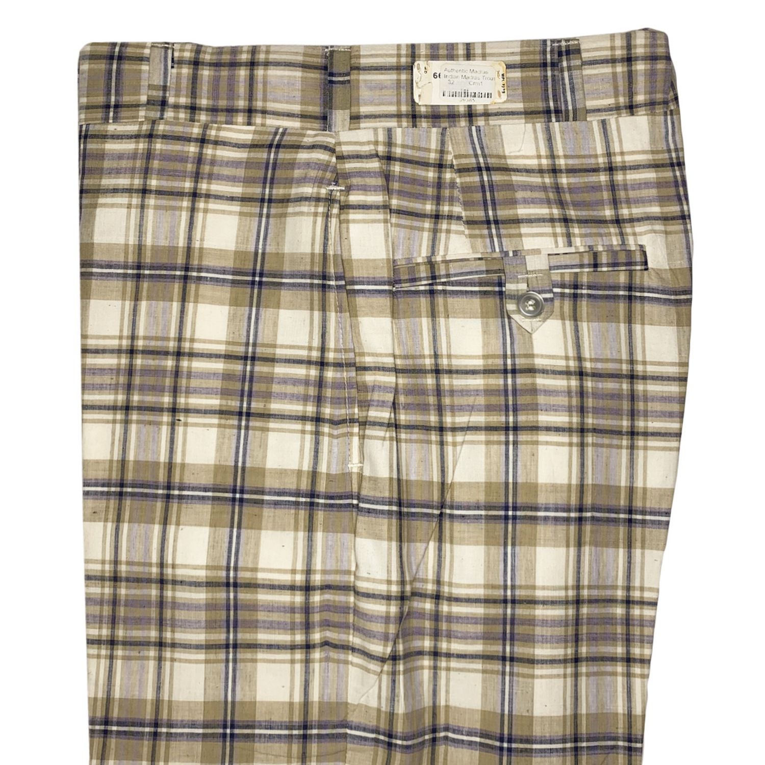 Authentic India Bleeding Madras Trouser (Crm1) | Men's and women's clothing