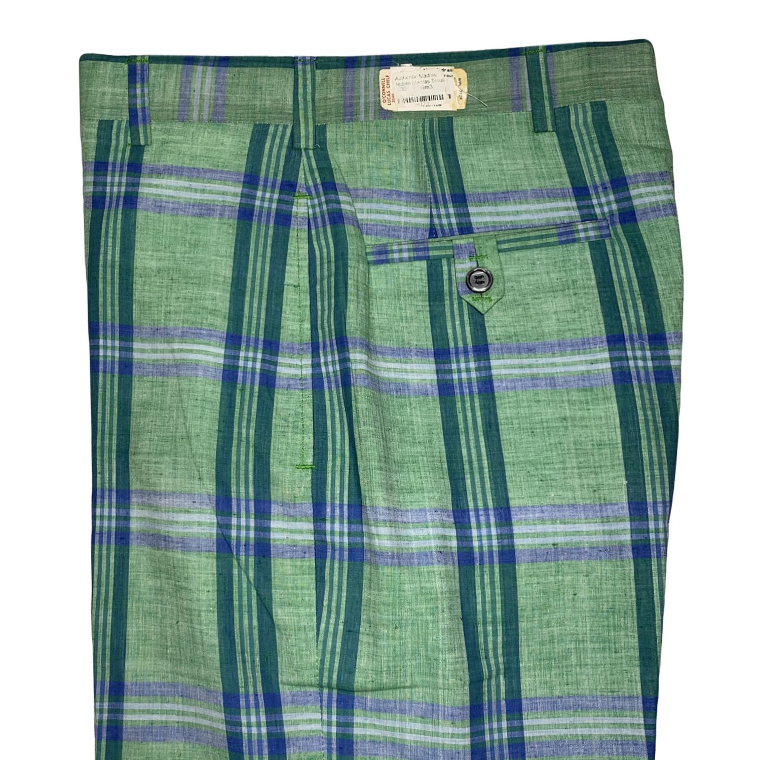 Authentic India Bleeding Madras Trouser (Grn3) | Men's and women's clothing