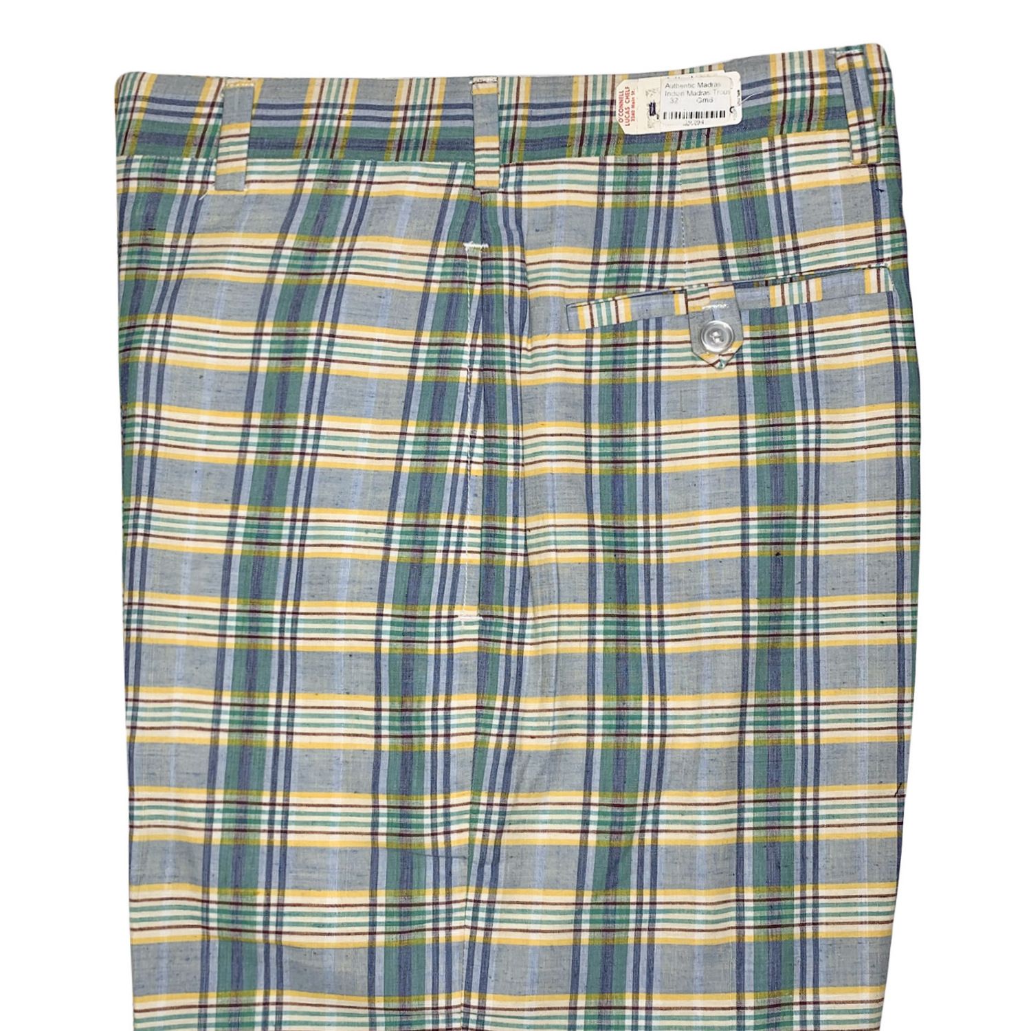 Authentic India Bleeding Madras Trouser (Grn6) | Men's and women's clothing