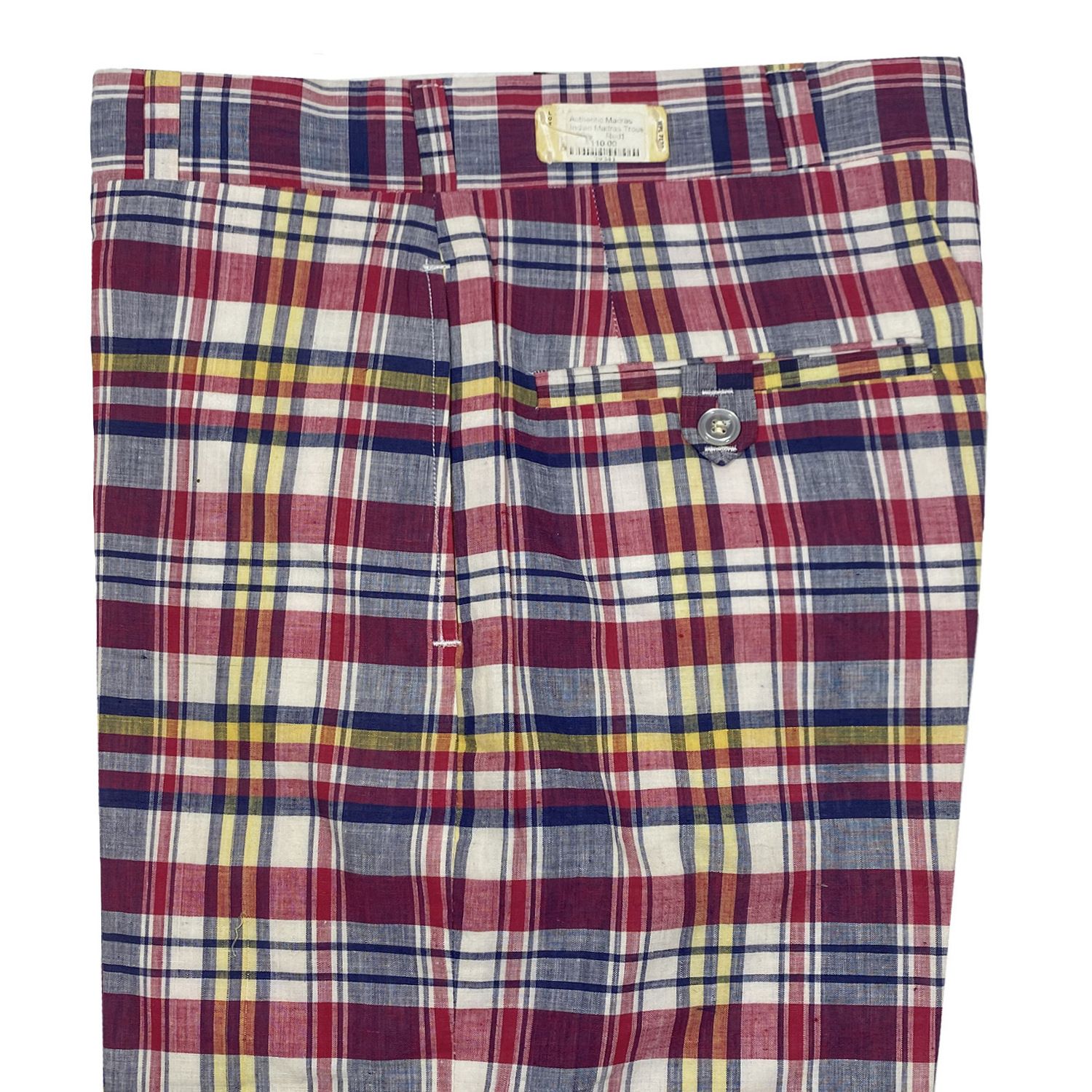 Authentic India Bleeding Madras Trouser (Red1) | Men's and women's clothing