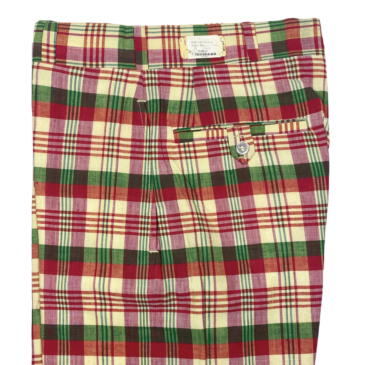 Authentic India Bleeding Madras Trouser (Red6) | Men's and women's clothing