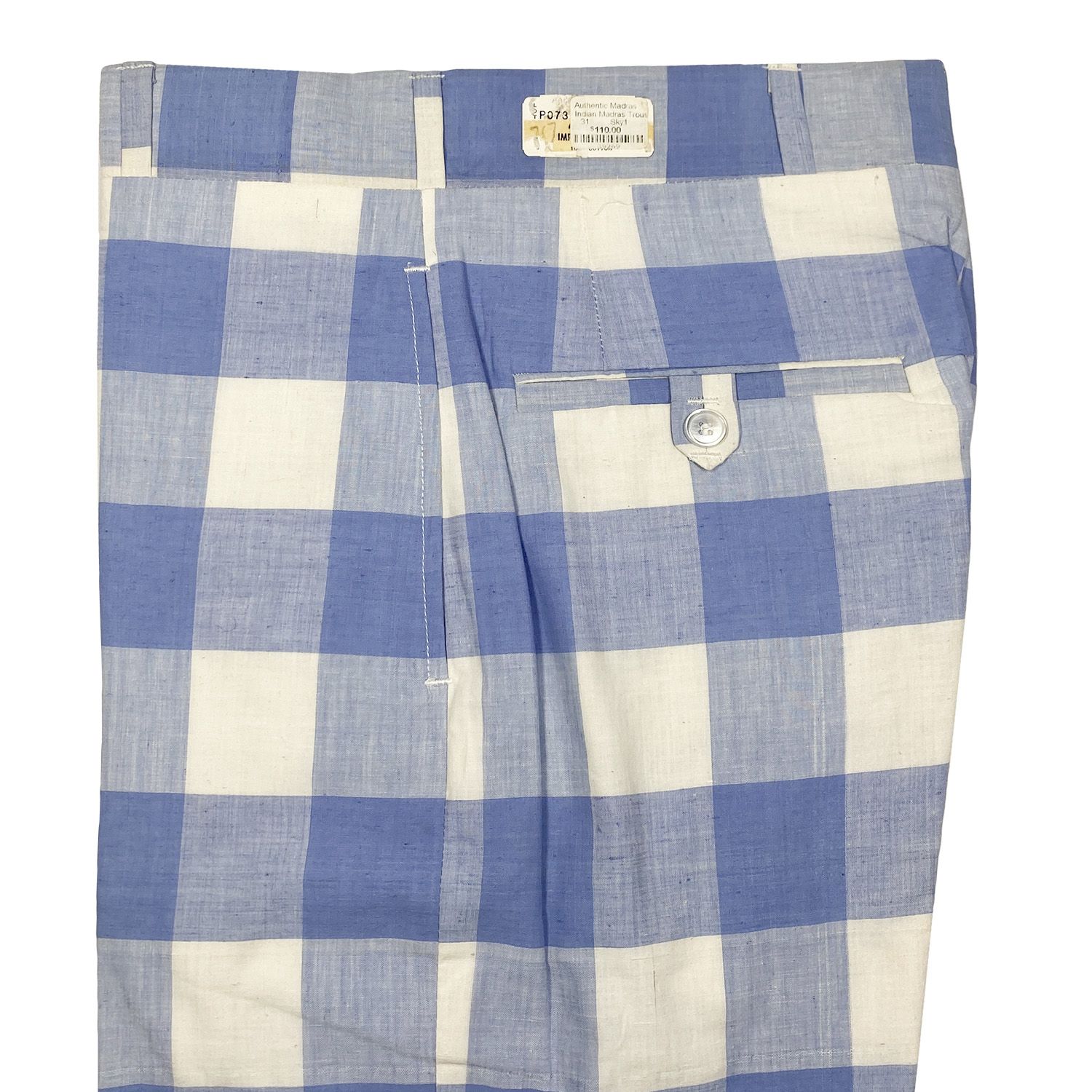 Authentic India Bleeding Madras Trouser (Sky1) | Men's and women's clothing
