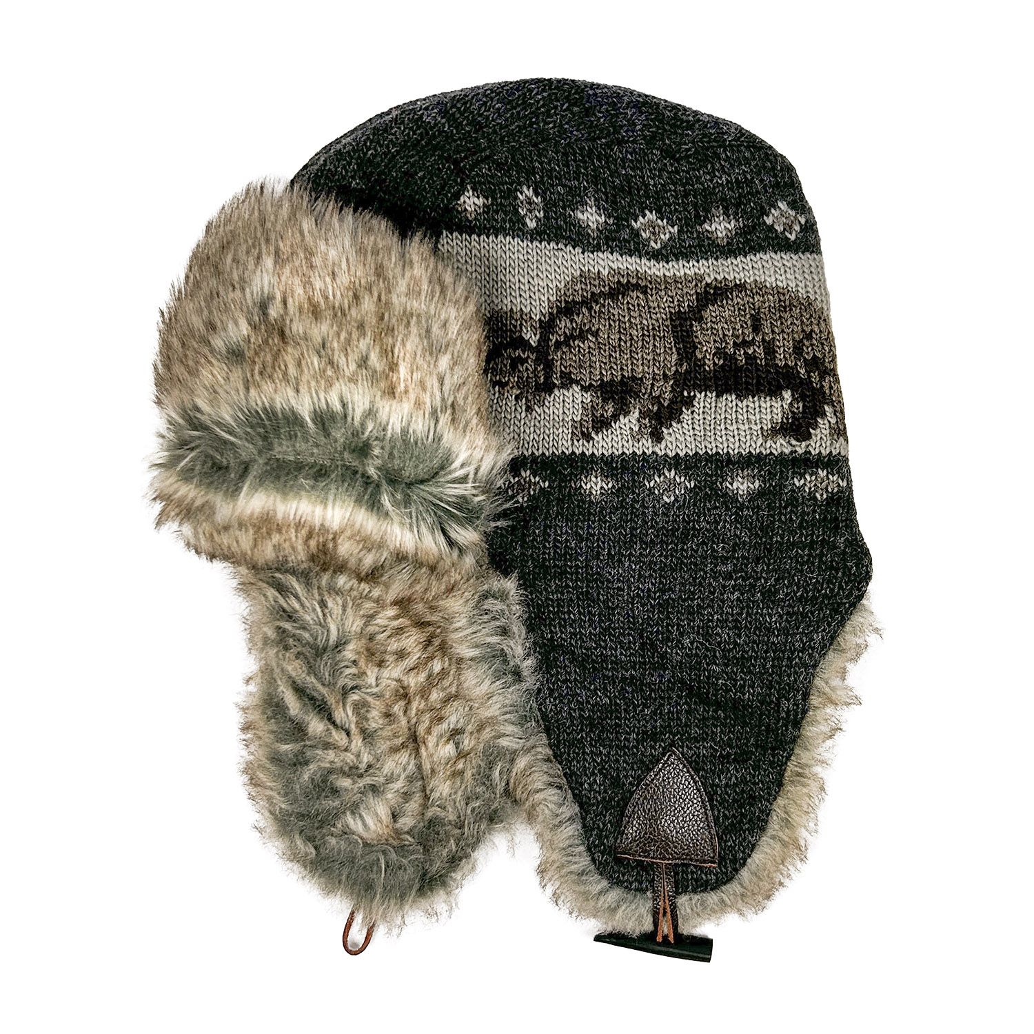 Buffalo Wool Knit Bomber Hat - Graphite (109224) | Men's and women's ...