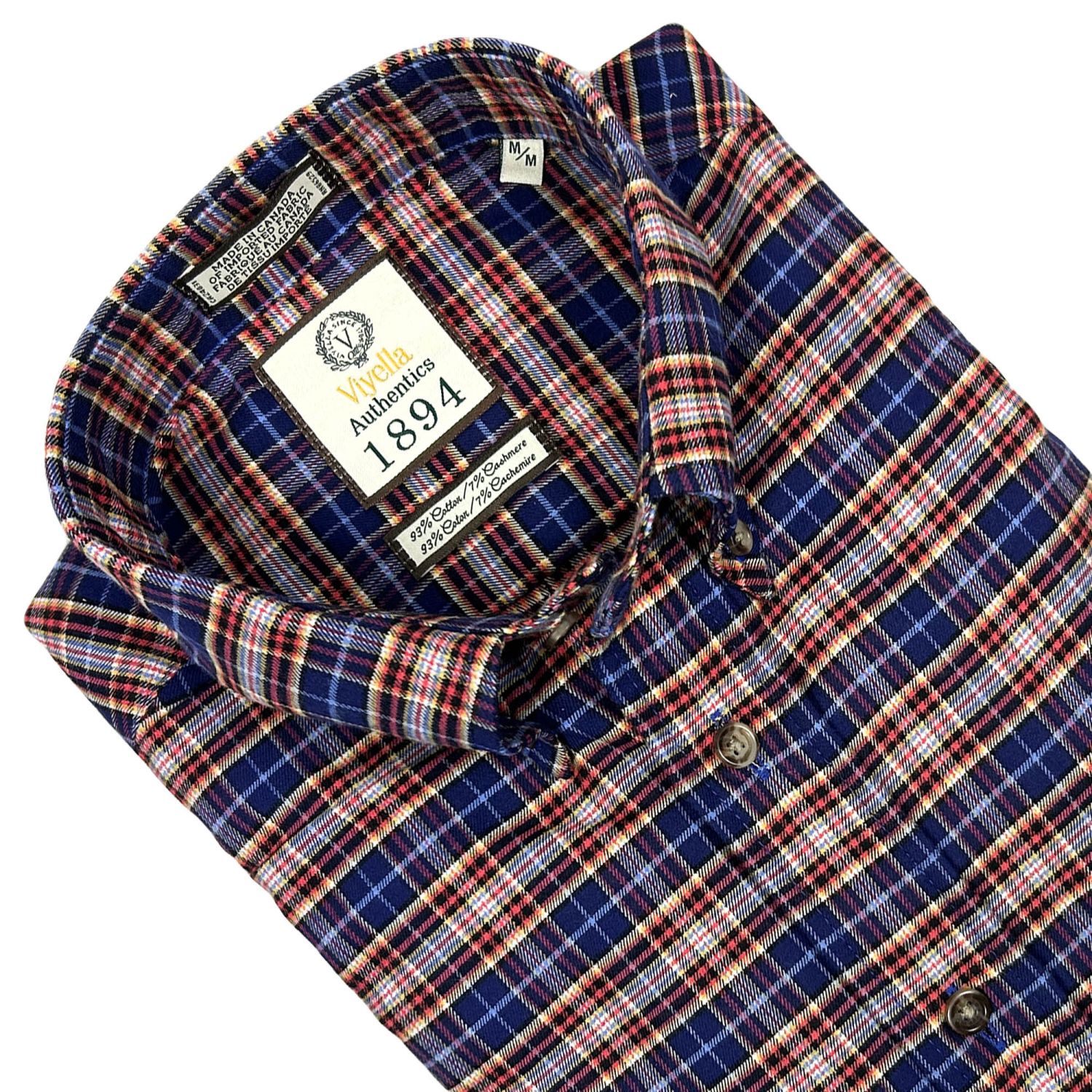 Limited Edition Cashmere Blend Viyella Sport Shirt - Spice Multi Plaid ...
