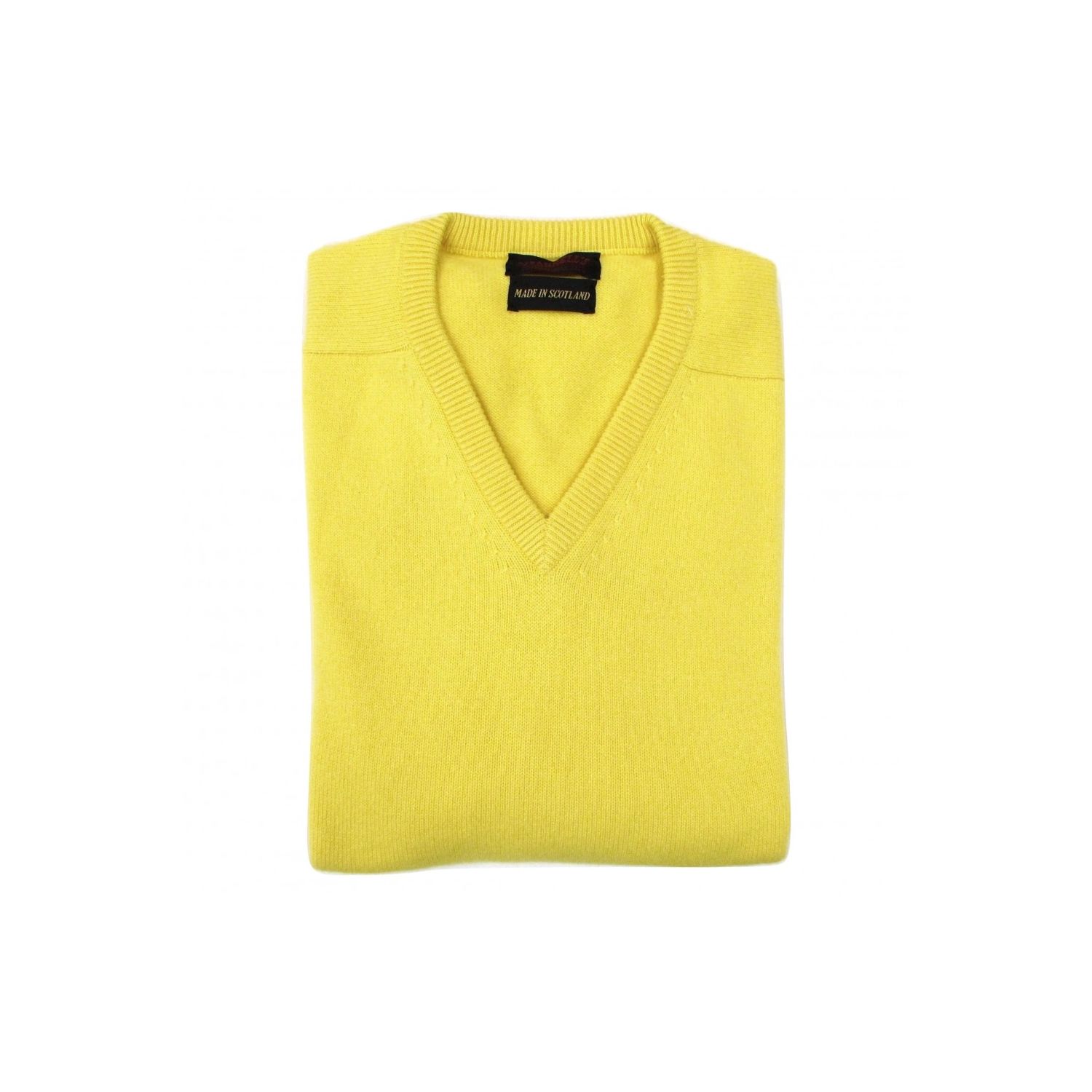 O'Connell's Scottish Cashmere V-neck Sweater - Sunray | Men's and women ...